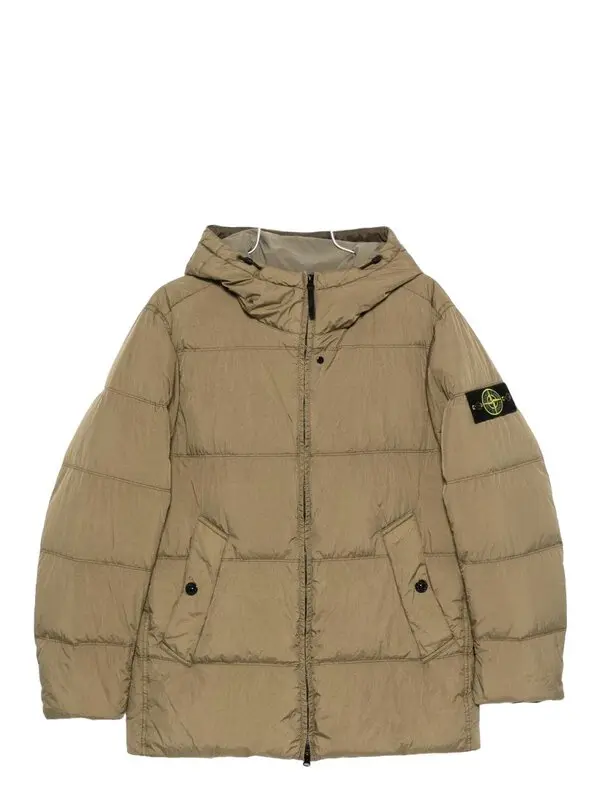 Stone Island Logo Nylon Blouson Jacket - Green