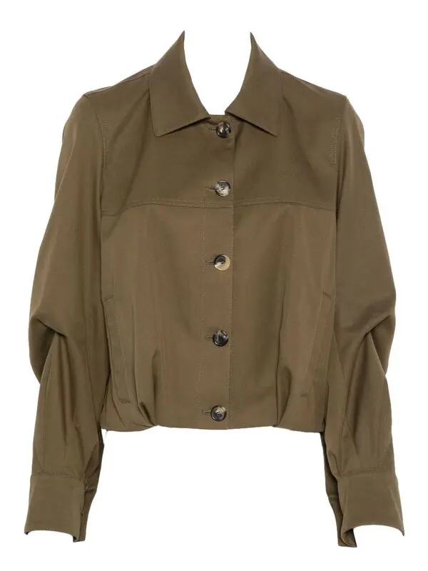 Loewe Cotton And Silk Blend Jacket - Green