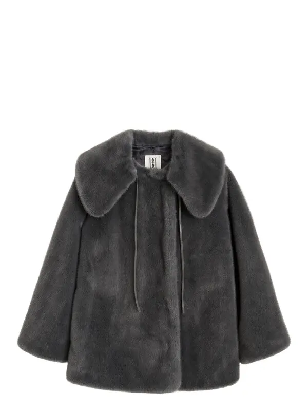 BY MALENE BIRGER Vela Faux Fur Jacket - Brushed Grey