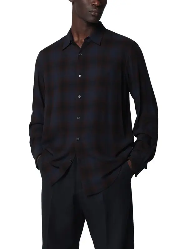Dries Van Noten Check-pattern Viscose Shirt - Brown