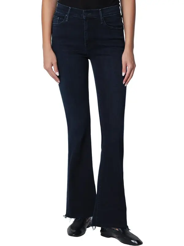 MOTHER Dark The Weekender Fray Jeans - Blue
