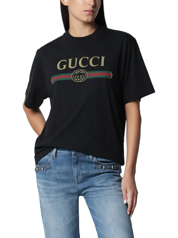 Gucci Cotton And Silk Jersey T-shirt - Black