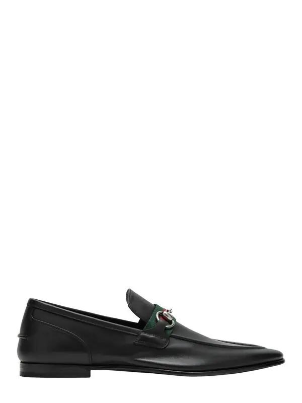 Gucci Como Leather Loafers With Horsebit Detail - Black