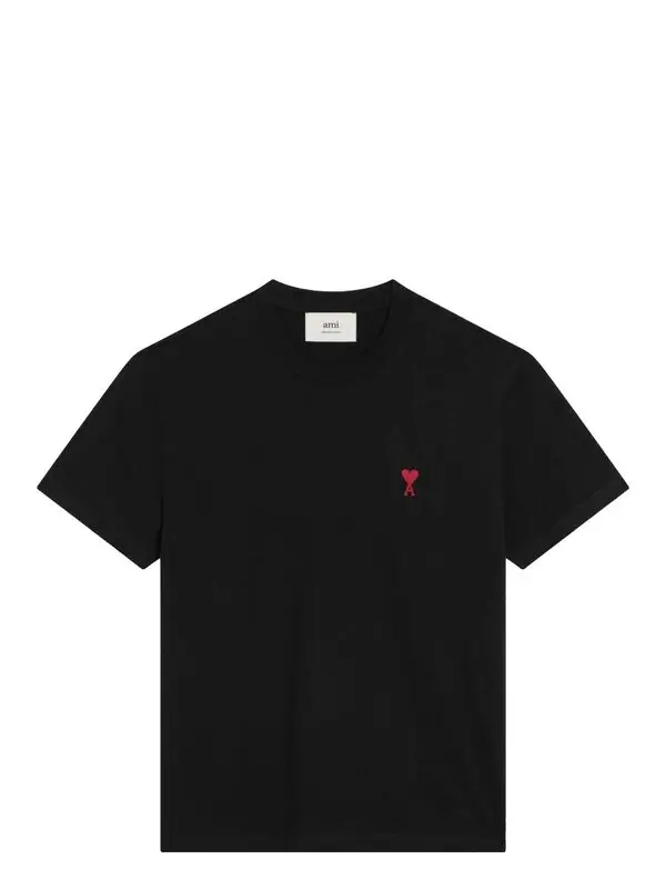 AMI Paris De Coeur Cotton T-shirt - Black