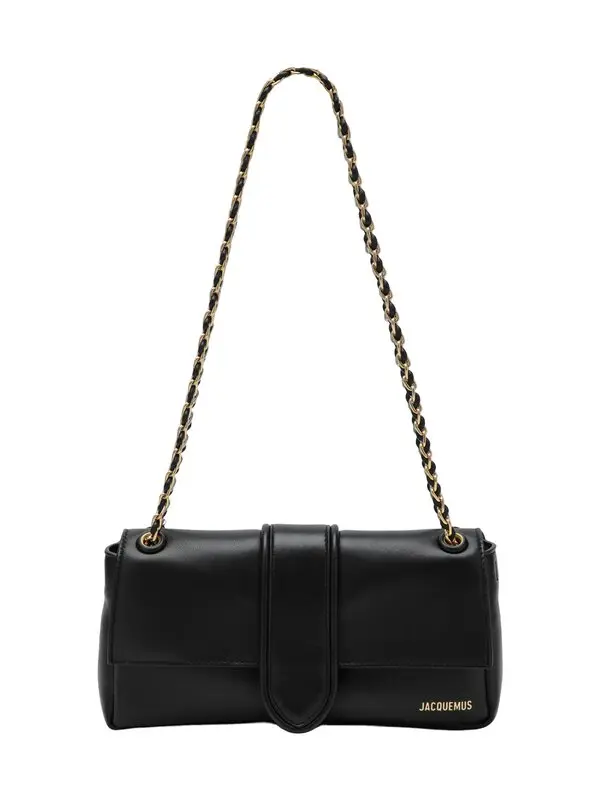 Jacquemus Chaîne Soft Shoulder Bag In Nappa Leather - Black