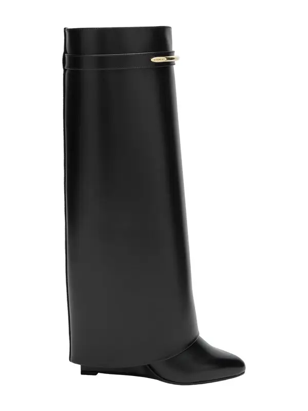 Givenchy Shark Pinch Stiefel Aus Braunem Leder In Schwarz - Black