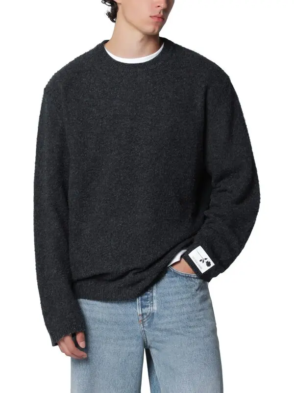 GOLDEN GOOSE Bouclé Wool Sweater - Grey