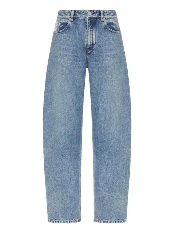 Alaïa Round Denim Jeans - Blue
