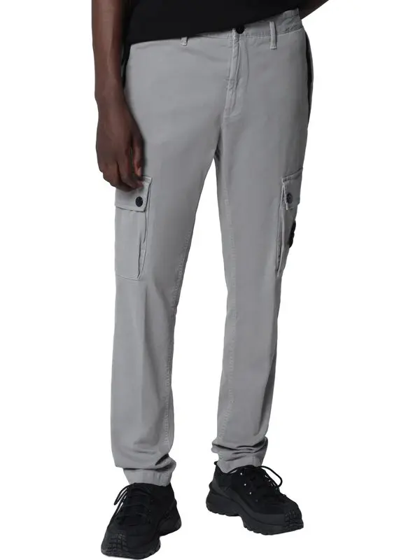 Stone Island Cotton Cargo Trousers - Grey