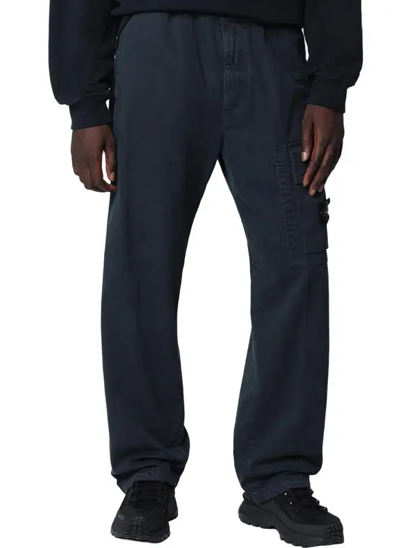 Stone Island Cotton Jogger Pants - Blue