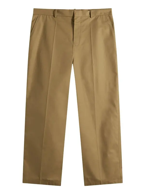 Balenciaga Wide Leg Cotton Chino Pants - Camel