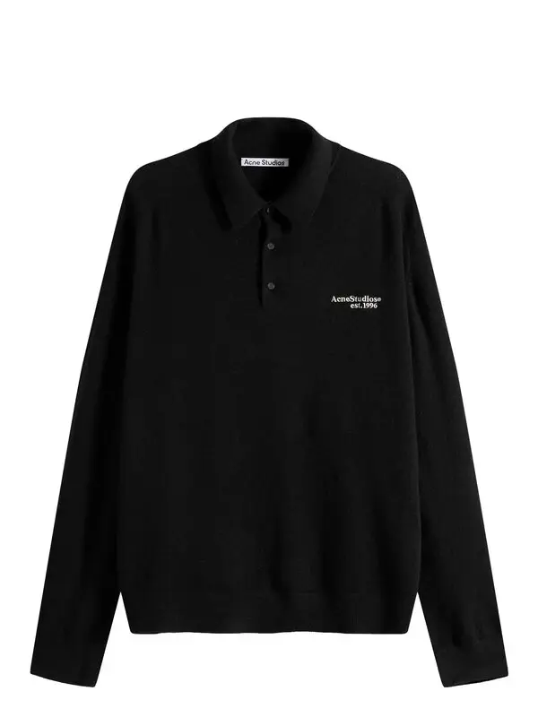Acne Studios Kluxey Light Richard Yak Polo Jumper - Black