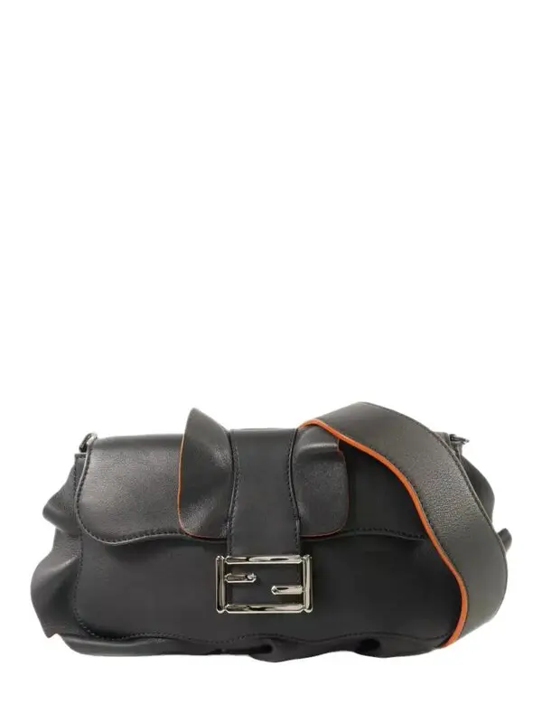 Fendi Wave Baguette Shoulder Bag - Black
