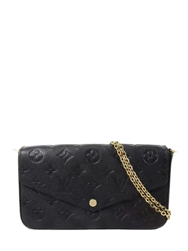 LOUIS VUITTON Felicie Pochette Monogram Empreinte Shoulder Bag - Black