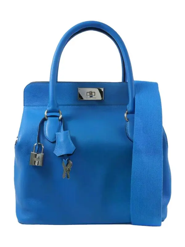 Hermès Toolbox 26 Leather Shoulder Bag - Blue