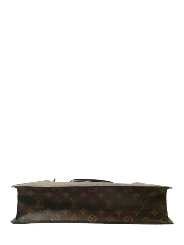 LOUIS VUITTON Sac Plat Monogram Tote Bag - Brown