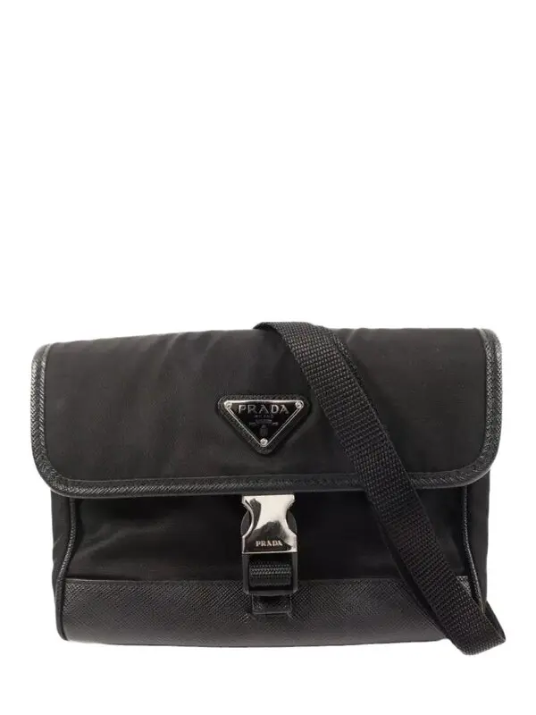 Prada Buckle-fastening Mini Shoulder Bag - Black