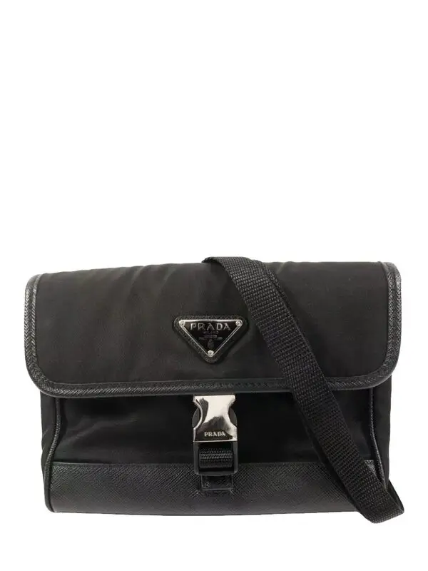 Prada Buckle-fastening Mini Shoulder Bag - Black