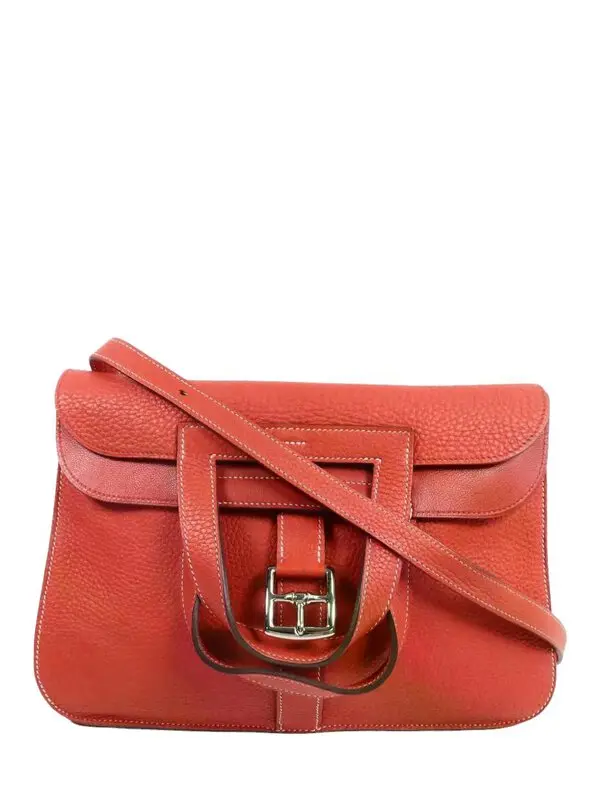 Hermès Halzan Buckle Tote Bag - Red