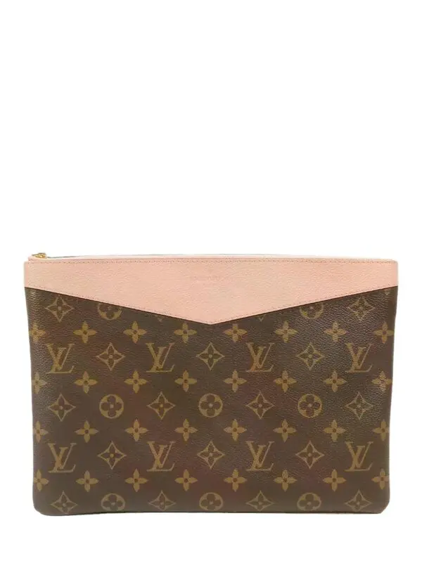 LOUIS VUITTON Monogram Daily Pouch Clutch Bag - Brown