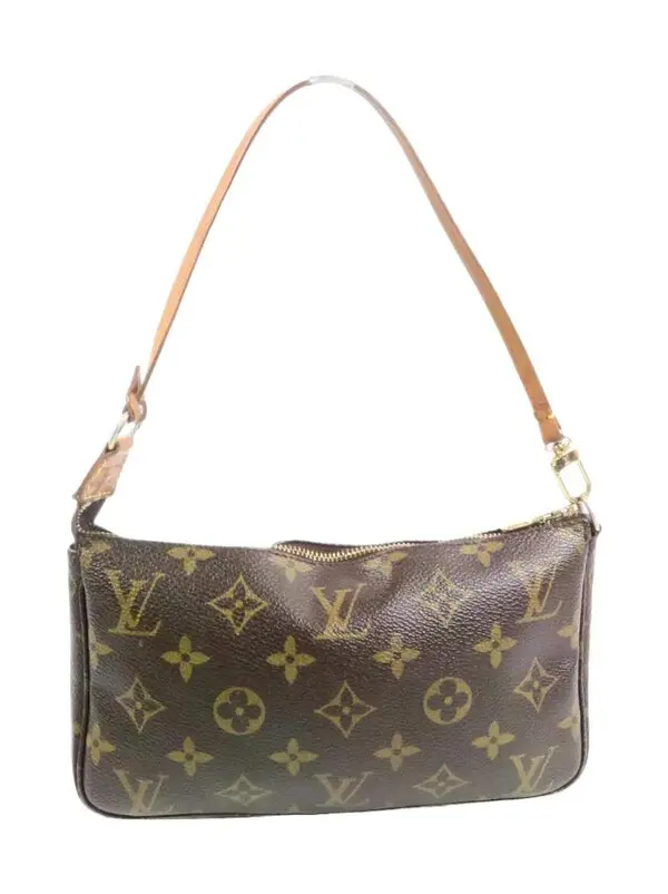 LOUIS VUITTON Monogram Pochette Shoulder Bag - Brown