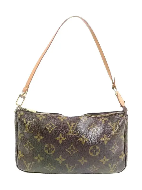 LOUIS VUITTON Monogram Pochette Shoulder Bag - Brown