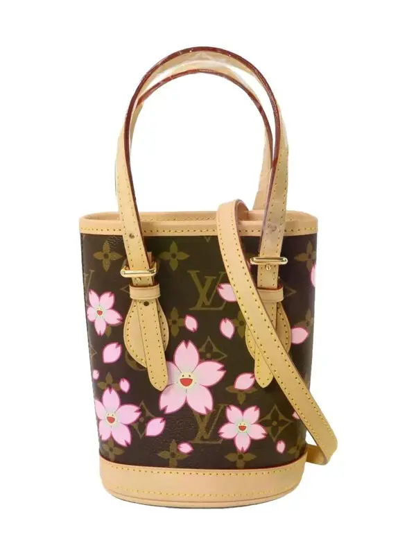 LOUIS VUITTON Takashi Murakami Nano Monogram Canvas Tote Bag - Brown