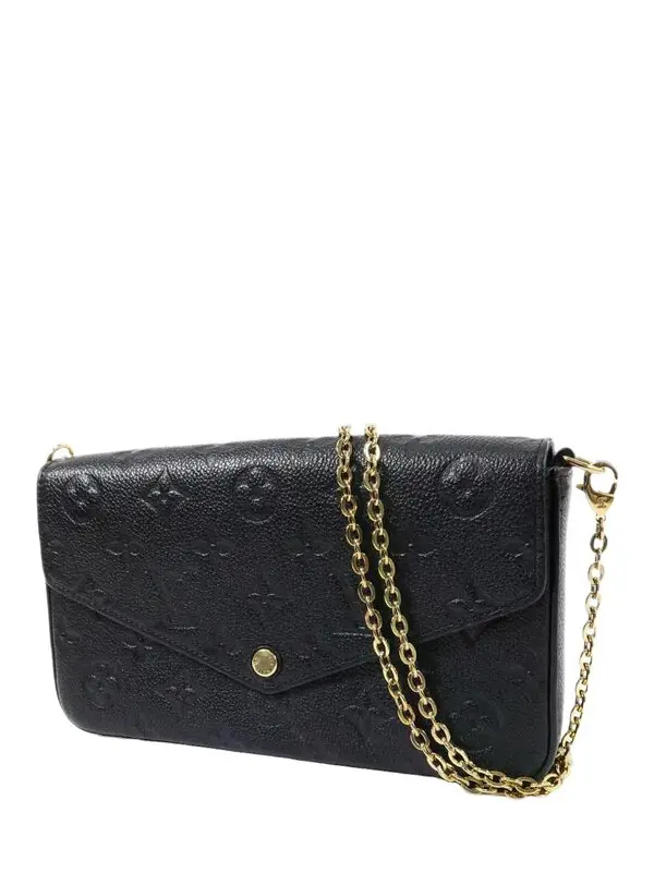 LOUIS VUITTON Monogram Empreinte Felicie Pochette Clutch Bag - Black