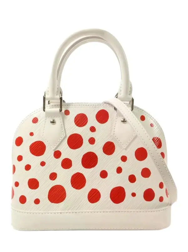 LOUIS VUITTON Epi Leather Polka Dot Alma Shoulder Bag - White
