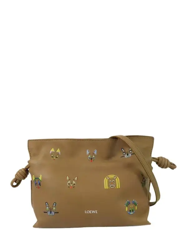 Loewe Flamenco Cats Small Clutch Bag - Neutrals