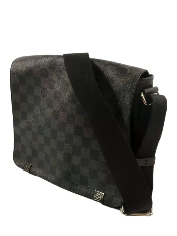 LOUIS VUITTON Pm District Damier Graphite Shoulder Bag - Black