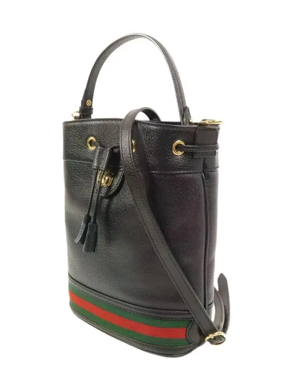 Gucci Ophidia Web Bucket Bag - Black