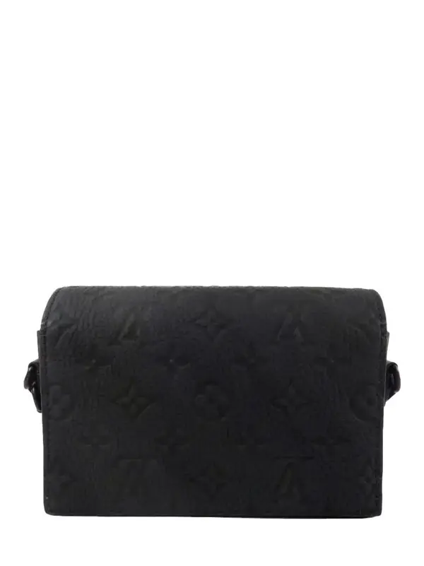 LOUIS VUITTON Steamer Monogram Taurillon Shoulder Bag - Black