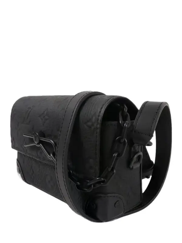 LOUIS VUITTON Steamer Monogram Taurillon Shoulder Bag - Black