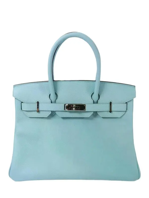 Hermès Birkin 30 Epsom Leather Satchel Bag - Blue