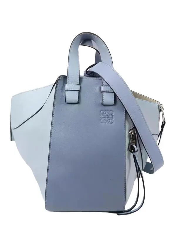 Loewe Hammock Medium Leather Tote Bag - Blue
