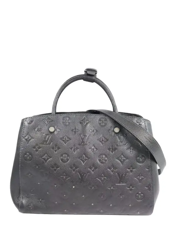 LOUIS VUITTON Bb Montaigne Monogram Empreinte Tote Bag - Black