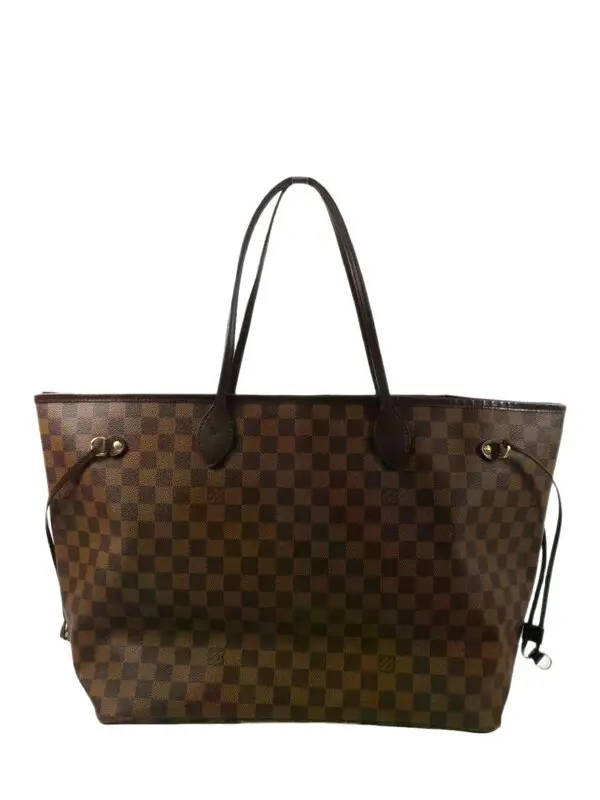 LOUIS VUITTON Gm Neverfull Damier Tote Bag - Brown