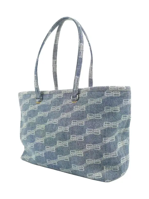 Balenciaga Bb Signature Monogram Print Tote Bag - Blue