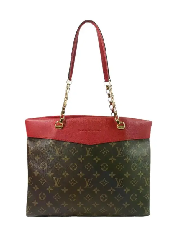 LOUIS VUITTON Pallas Shopper Monogram Tote Bag - Brown