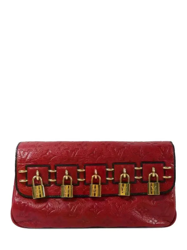 LOUIS VUITTON Empreinte Leather Clutch Bag - Red