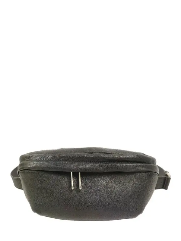 Gucci Gg Logo Leather Belt Bag - Black