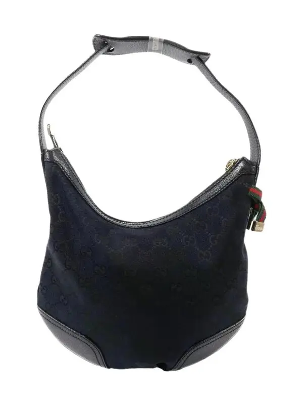 Gucci Gg Canvas Shoulder Bag - Black