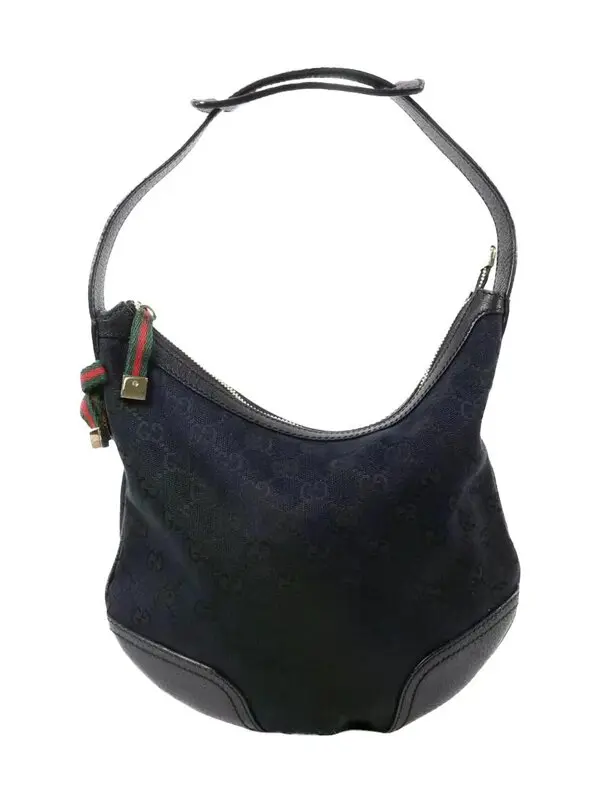 Gucci Gg Canvas Shoulder Bag - Black