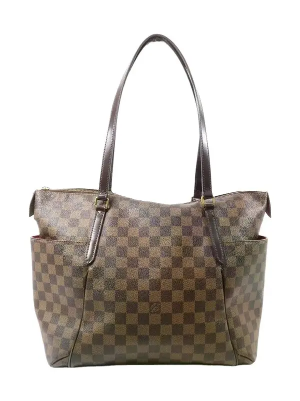 LOUIS VUITTON Damier Ebene Canvas Mm Tote Bag - Brown