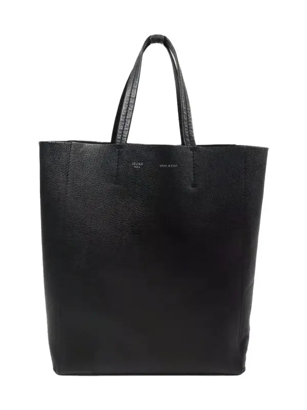 Celine Small Cabas Leather Tote Bag - Black