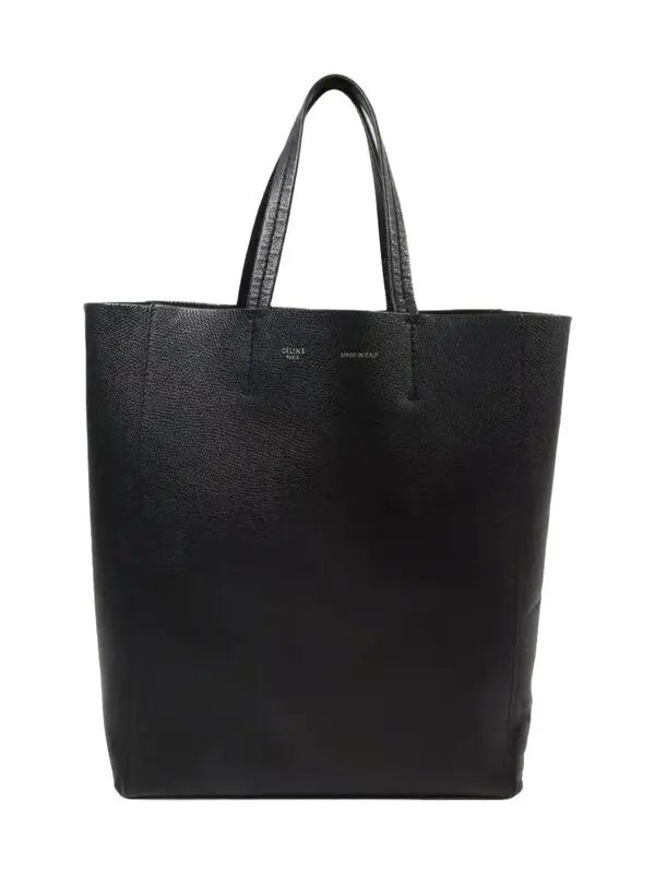 Celine Small Cabas Leather Tote Bag - Black