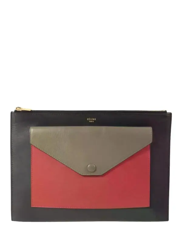 Celine Envelope Pocket Clutch Bag - Black