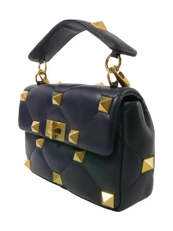 Valentino Garavani Roman Stud Satchel Bag - Blue