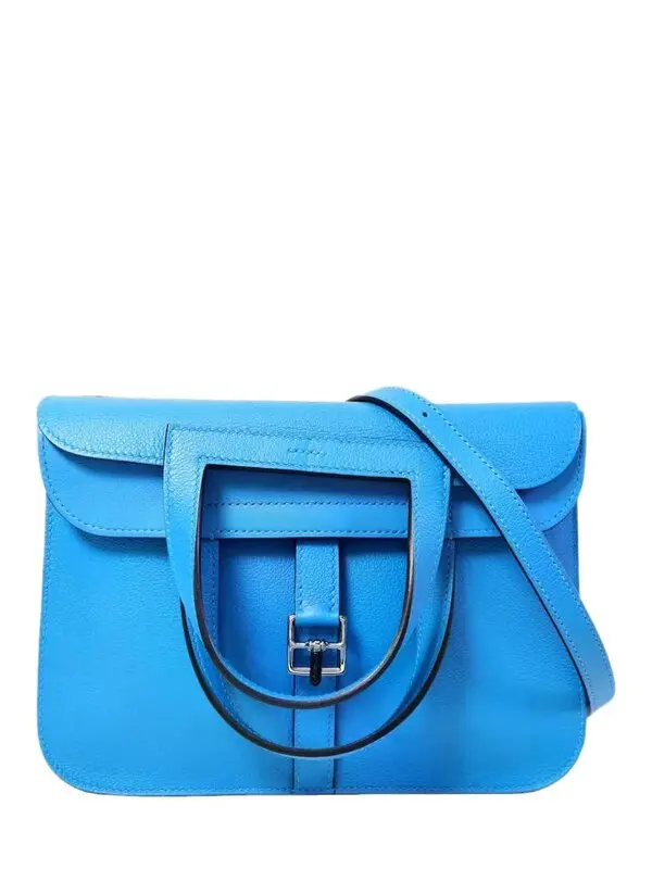 Hermès Halzan 25 Shoulder Bag - Blue